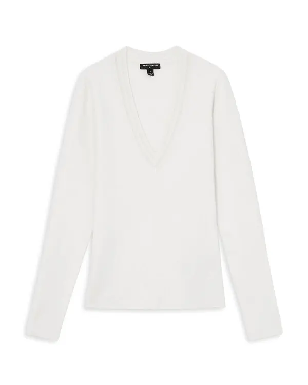 REISS Evangeline V Neck Silk Blend Top