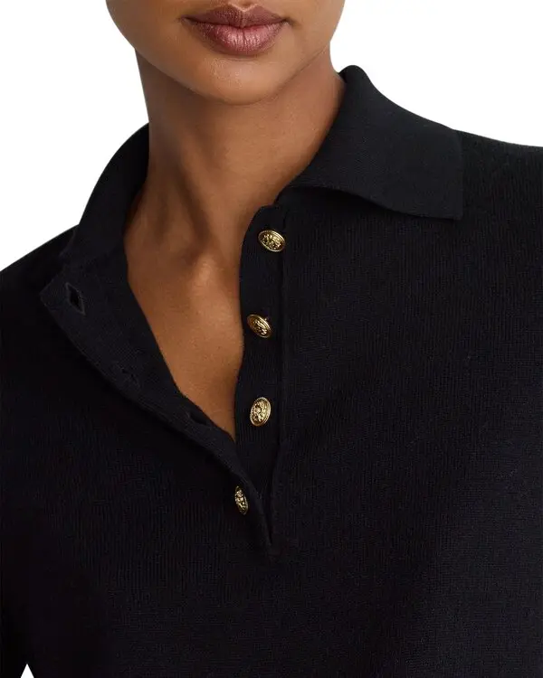 REISS Avery Wool & Cashmere Button Knit Sweater