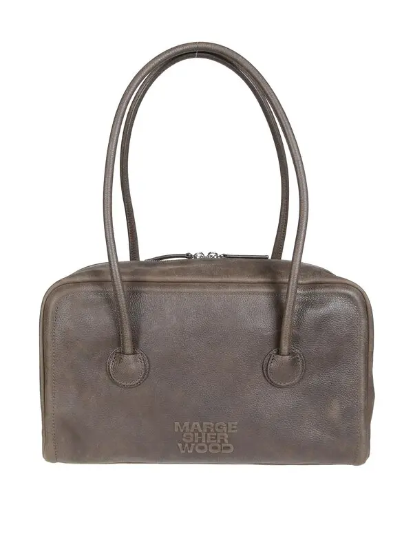 MARGESHERWOOD Soft Mini Boston Leather Shoulder Bag - Marrone