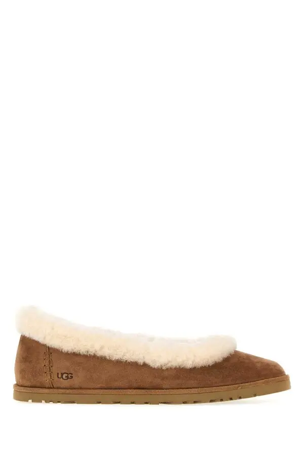 UGG Suede Zora Ballerina Flats - Camel