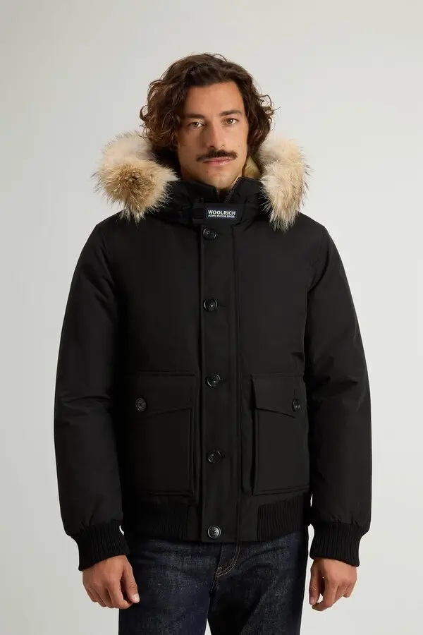 Woolrich Detachable Fur Polar Bomber Jacket - Black