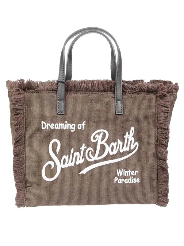 MC2 SAINT BARTH Colette Corduroy Mini Handbag With Strap