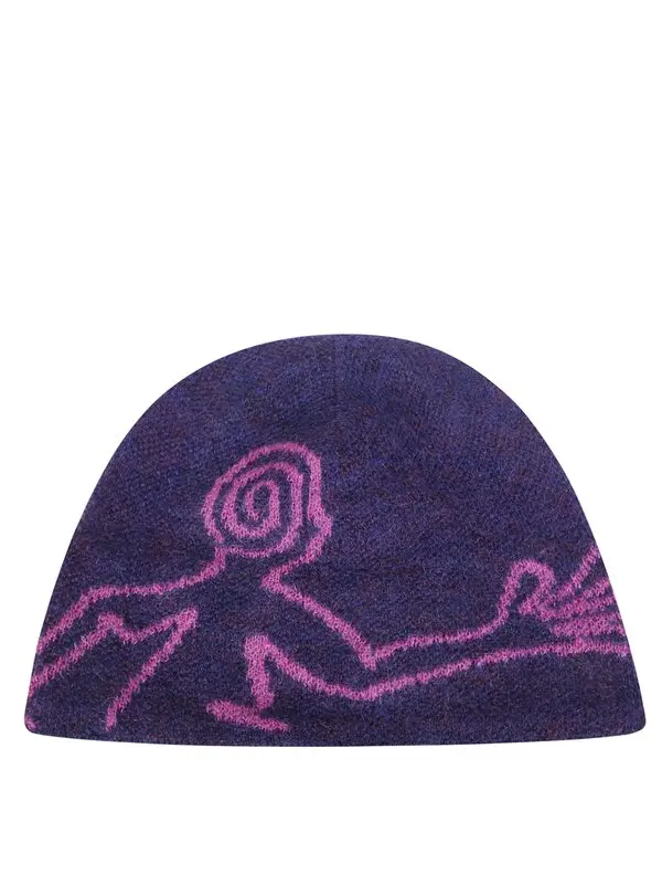 HIKING PATROL Mascot Mohair-mixed Beanie Hat - Viola