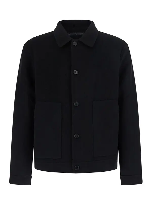 LOW BRAND Double Wool Jacket With High Collar And Side Pockets