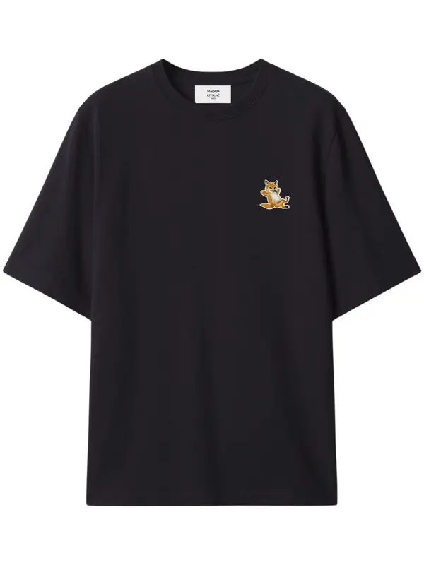 Maison Kitsuné Fox Patch Cotton T-shirt - Black