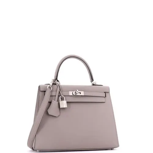 Hermès Kelly Handbag Epsom With Palladium Hardware 25