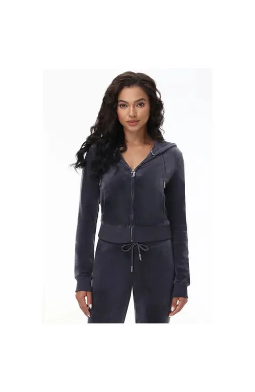 Juicy Couture Luxe Velour Soft Chic Hoodie,