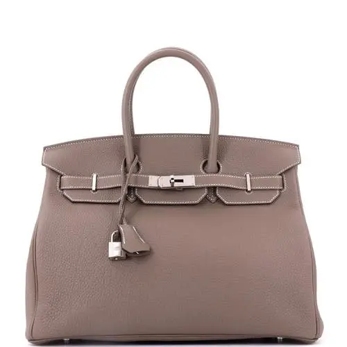 Hermès Birkin Handbag Togo With Palladium Hardware 35 - Grey
