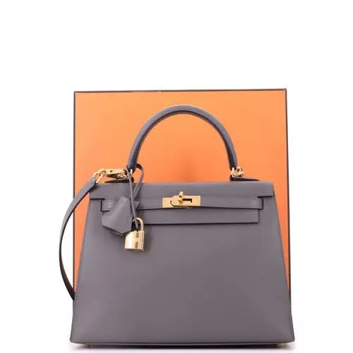 Hermès Kelly Handbag Madame With Gold Hardware 25
