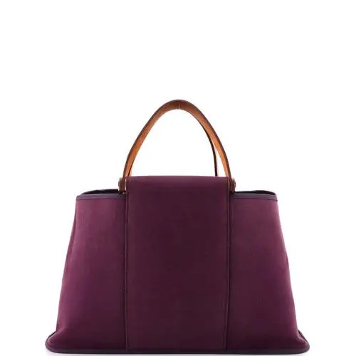 Hermès Cabag Elan Toile And Leather 39 - Red