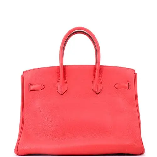 Hermès Birkin Handbag Pink Togo With Palladium Hardware 35 - Red