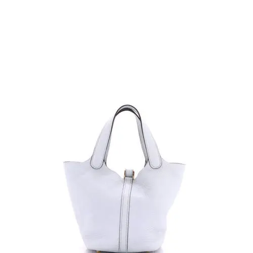 Hermès Picotin Lock Bag Clemence Pm - Blue
