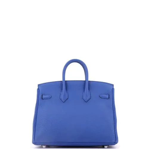 Hermès Birkin Handbag Togo With Palladium Hardware 25 - Blue
