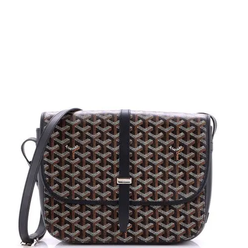 Goyard Belvedere Ii Messenger Bag Coated Canvas Mm - Black