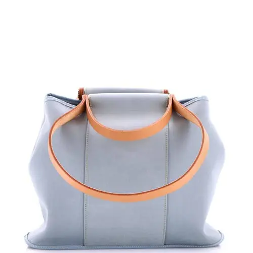 Hermès Cabag Handbag Toile And Leather 32 - Blue