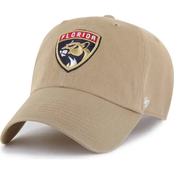 '47 Florida Panthers Logo Clean Up Adjustable Hat - Khaki