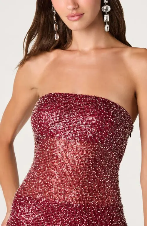 Astr The Label Janiyah Strapless Sequin Minidress