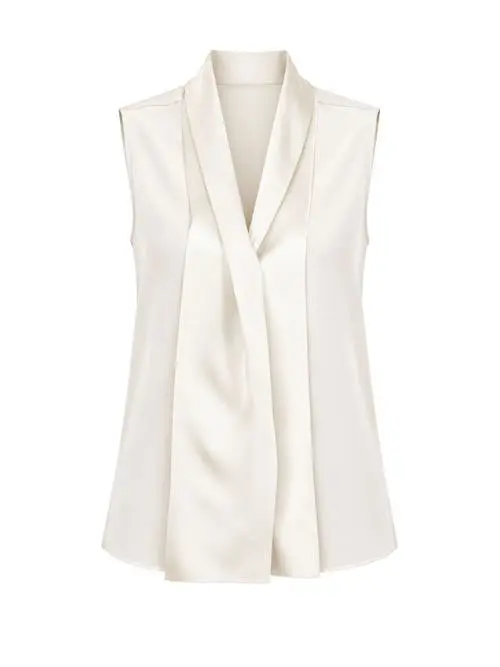 CALLAS MILANO Shelby Scarf Front Shirt - Parchment