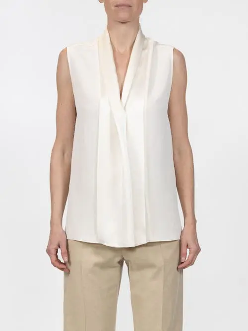 CALLAS MILANO Shelby Scarf Front Shirt - Parchment