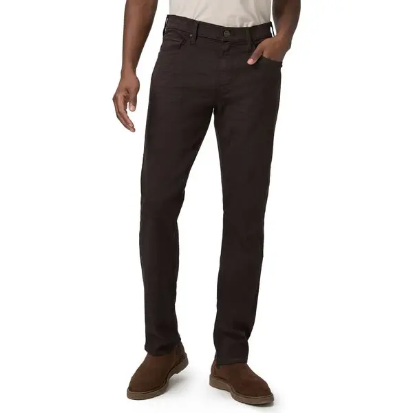 Paige Federal High Waist Straight Leg Jeans - Deep Chocolate