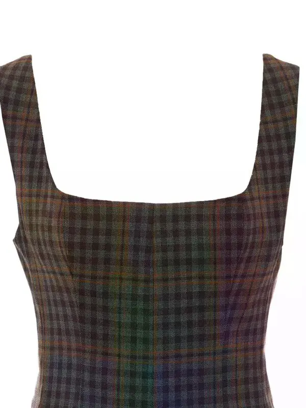ANIYE BY Check-motif Sleeveless Mini Dress