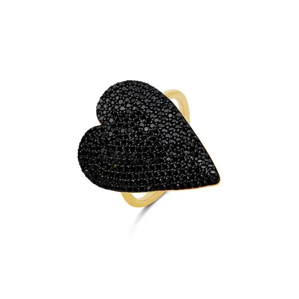 SHYMI Pave Heart Ring - Black