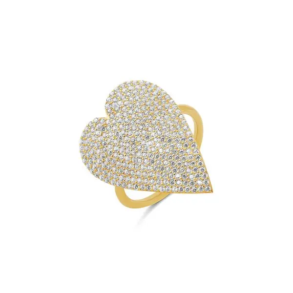 SHYMI Pave Heart Ring - Gold