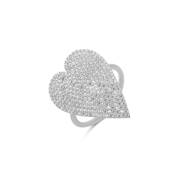 SHYMI Pave Heart Ring - Silver