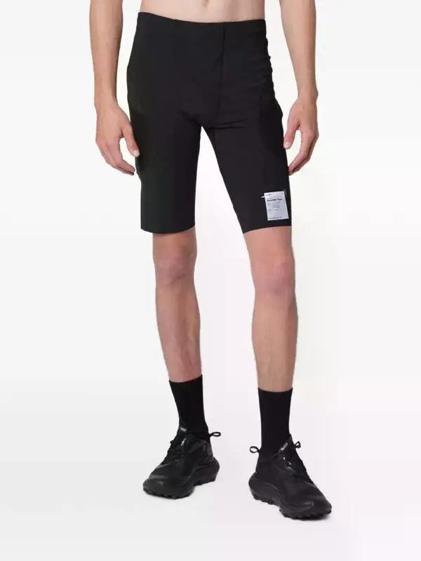 Satisfy Logo-patch Panelled Shorts - Black