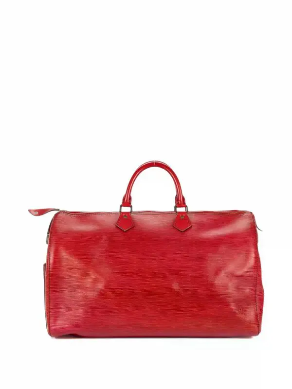LOUIS VUITTON Speedy 4 Epi Tote Bag - Red
