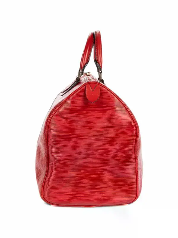 LOUIS VUITTON Speedy 4 Epi Tote Bag - Red