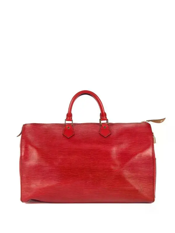 LOUIS VUITTON Speedy 4 Epi Tote Bag - Red