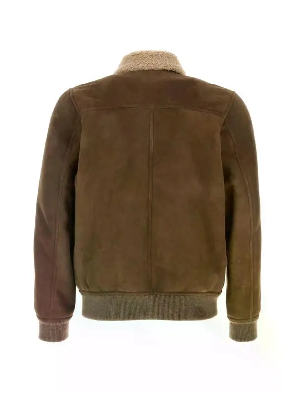 MOORER Fiano Suede Jacket - Brown