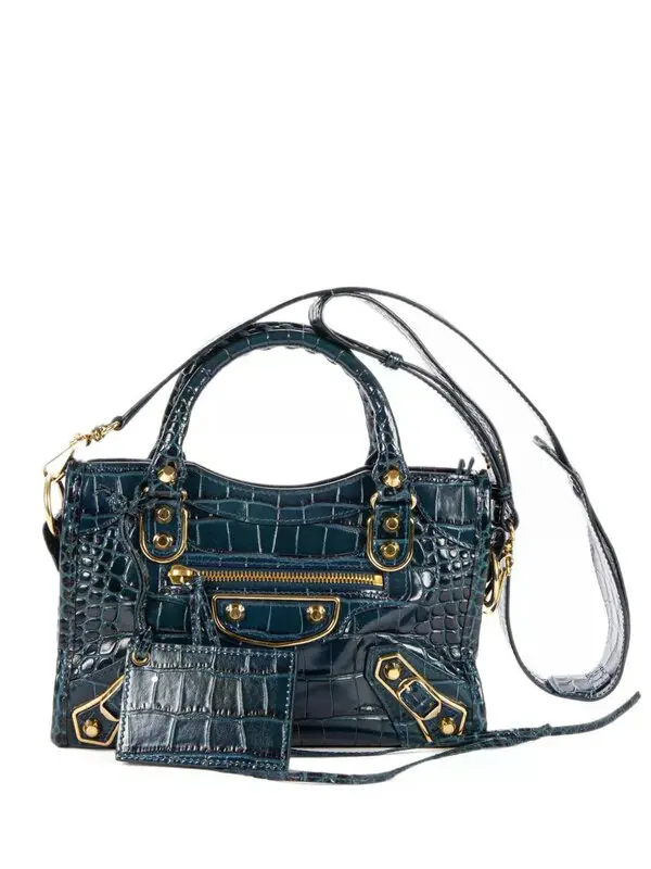 Balenciaga Metallic Edge City Shoulder Bag - Blue