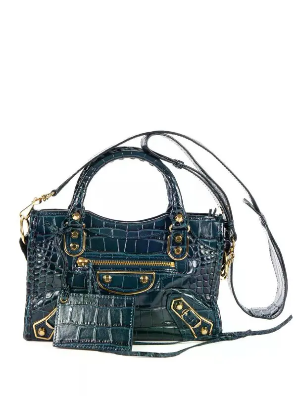 Balenciaga Metallic Edge City Shoulder Bag - Dark Teal