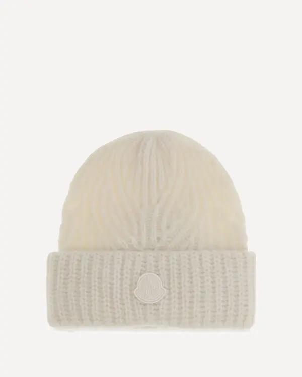 Moncler Alpaca-blend Cable-knit Beanie - Cream