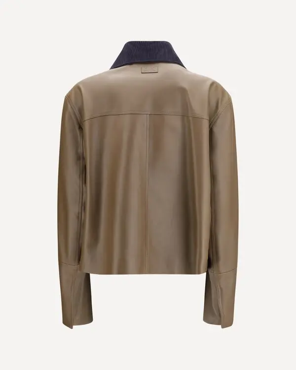 Loewe Cropped Nappa Leather Jacket