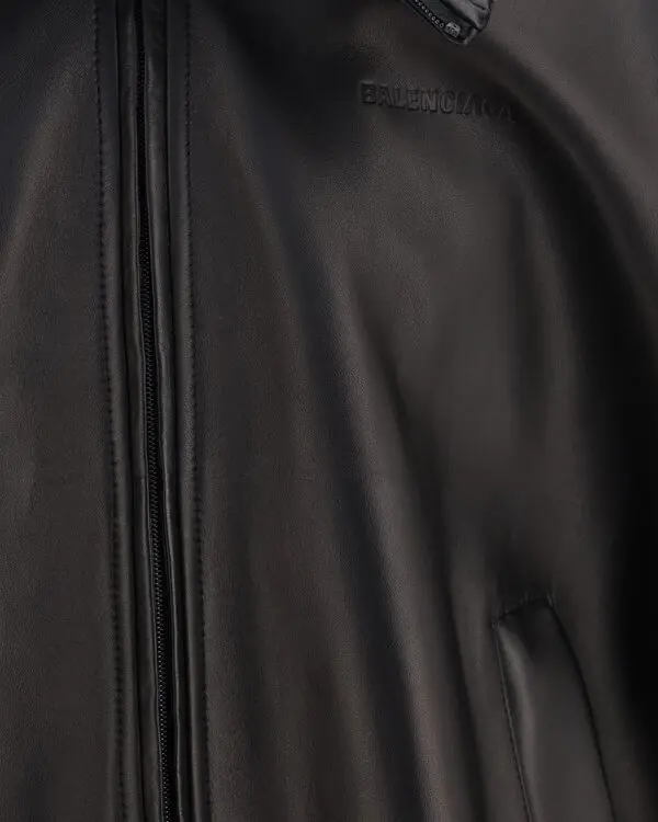 Balenciaga High-neck Leather Jacket Ale