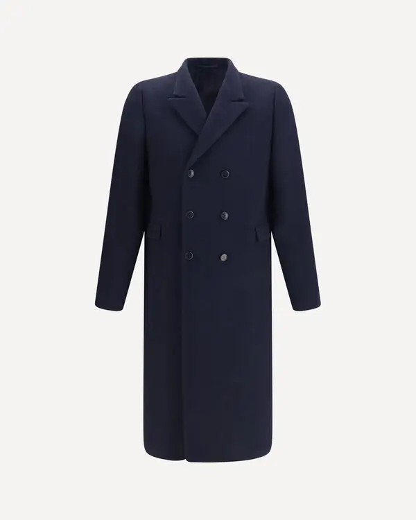 Prada Double-breasted Shetland Wool Coat