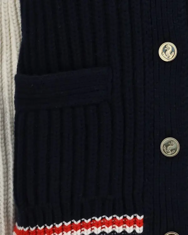 Thom Browne Bicolor Cashmere Cardigan