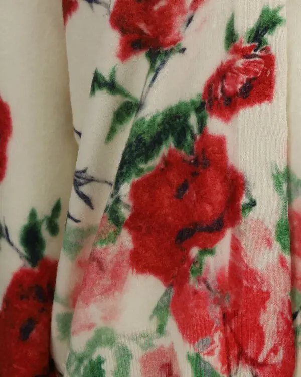Blumarine Wool And Cahmere Weater With Applied Roe