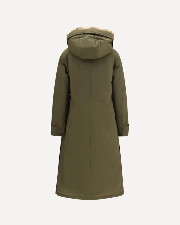 Woolrich Padded Best Cotton Long Parka Feale
