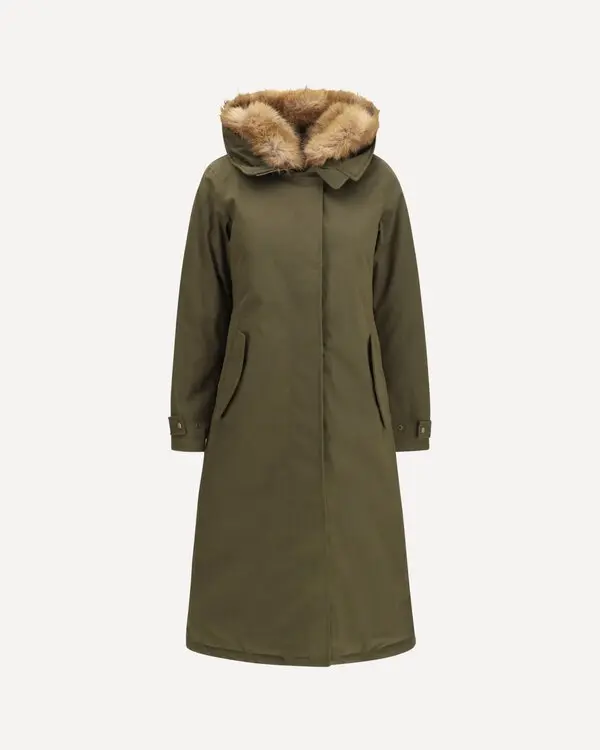 Woolrich Padded Bet Cotton Long Parka - Green
