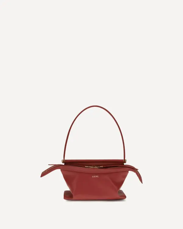 Loewe Whisker Glazed Calfskin Shoulder Bag - Red