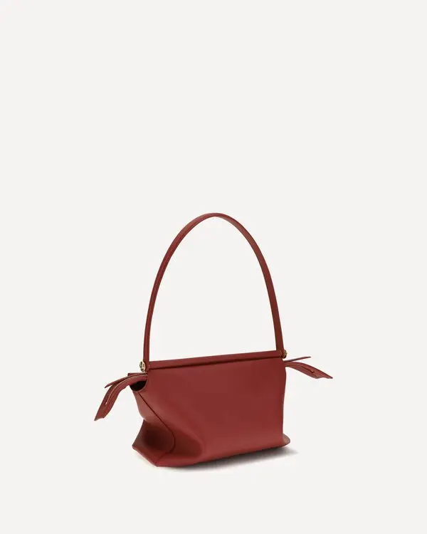 Loewe Whisker Glazed Calfskin Shoulder Bag - Red