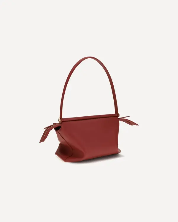 Loewe Whisker Glazed Calfskin Shoulder Bag - Red