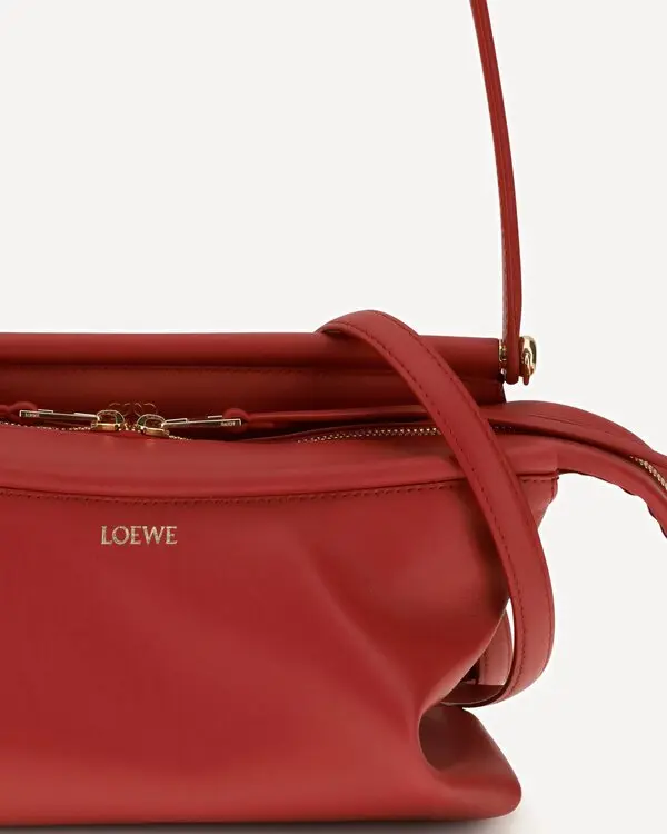 Loewe Whisker Glazed Calfskin Shoulder Bag - Red