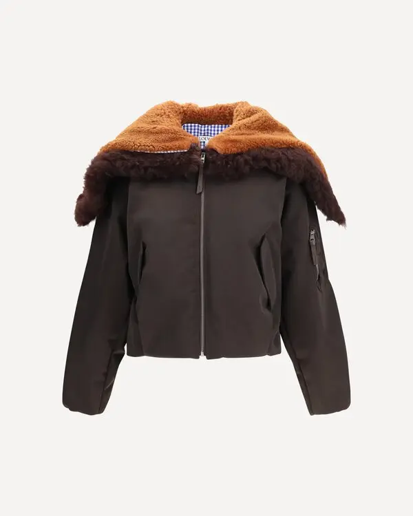 Loewe Technical Fabric Bomber - Brown