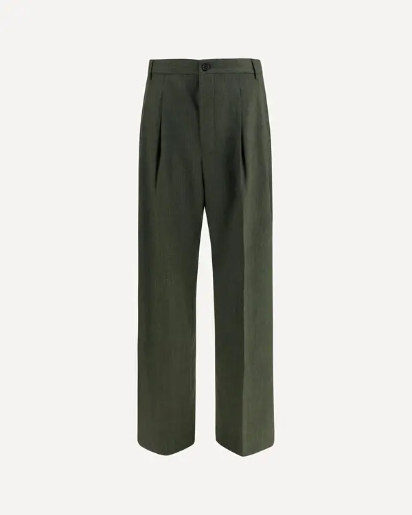 LANEUS Wide-leg Wool Pants