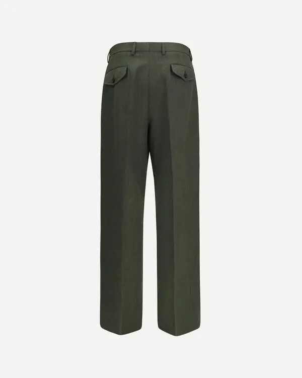 LANEUS Wide-leg Wool Pants